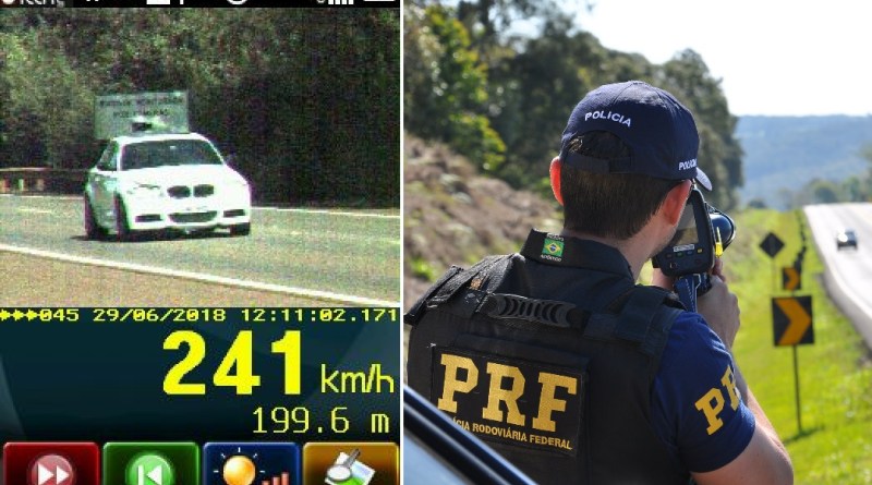 Radar da PRF flagra carro a 241 km/h no Paraná - Vvale