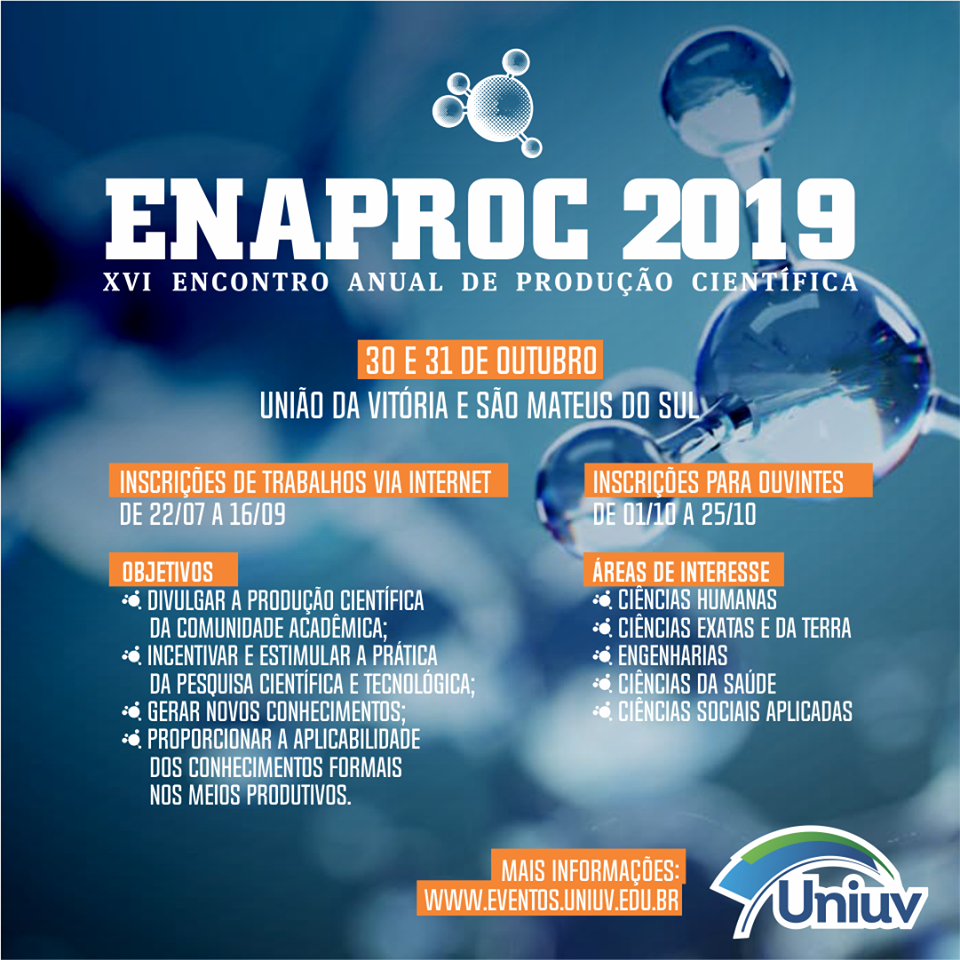 ENAPROC: Inscrições para o evento científico estão abertas - Vvale