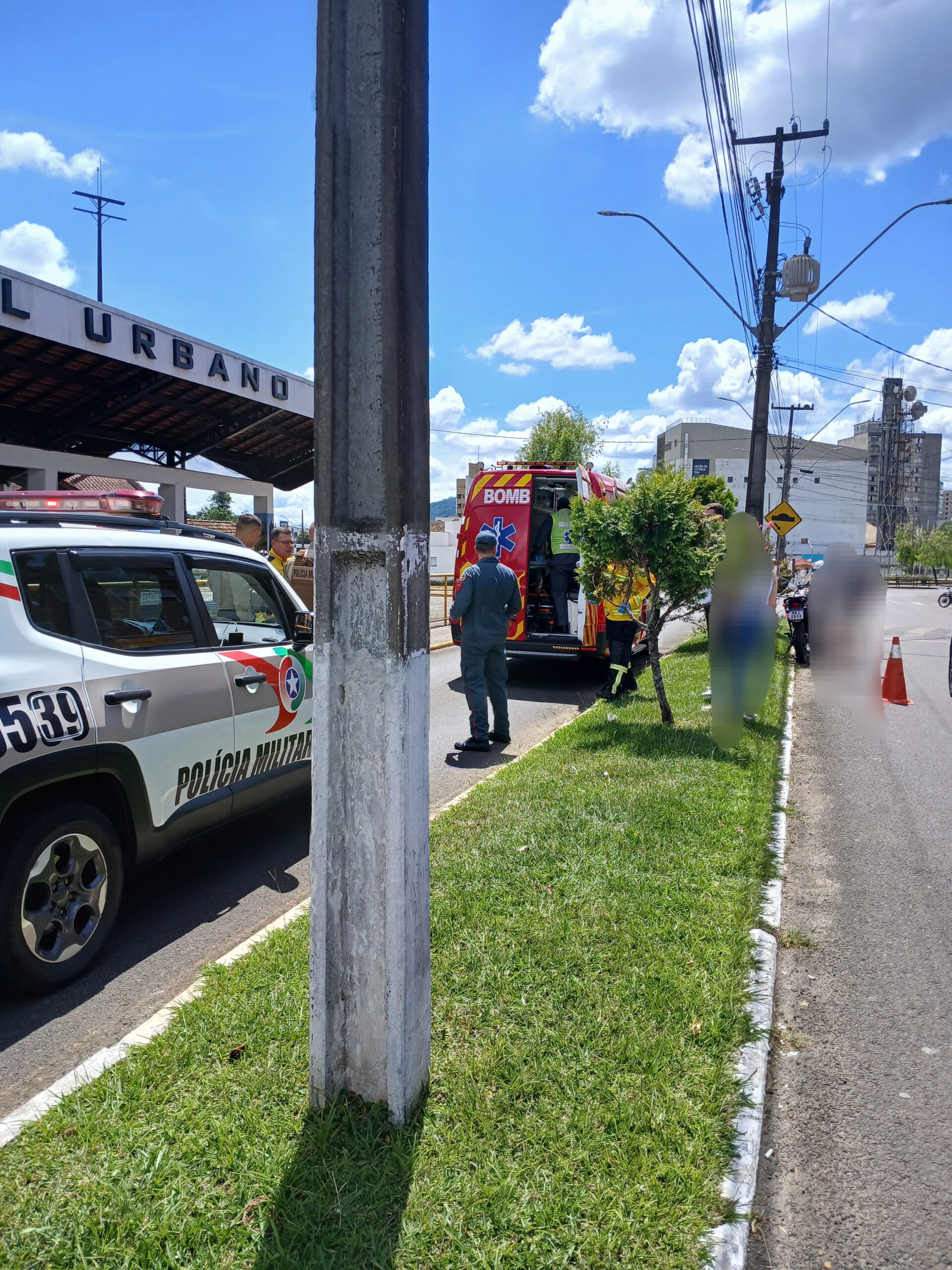 Acidente entre moto e carro deixa ocupante ferida em Porto União